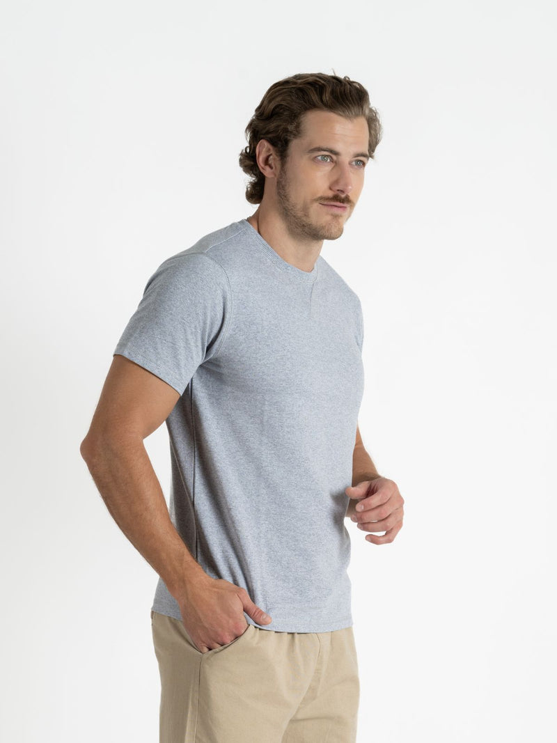 Playera para Hombre - Playera Cuello Redondo French Terry Gris